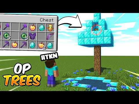 Minecraft But Trees are SUPER OP for ME | TREES DROP OP ITEM ... - YouTube