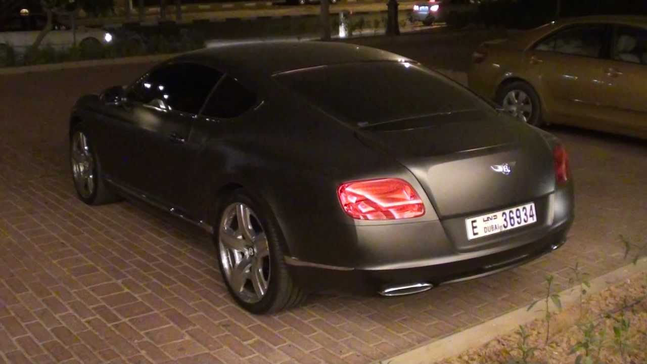 Bentley Continental GT matt black - mean and beautiful - YouTube