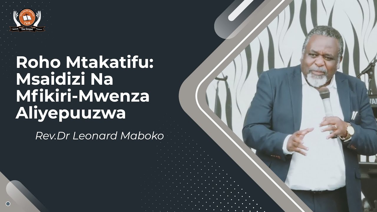 Roho Mtakatifu: Msaidizi Na Mfikiri-Mwenza Aliyepuuzwa - Rev. Dr ...