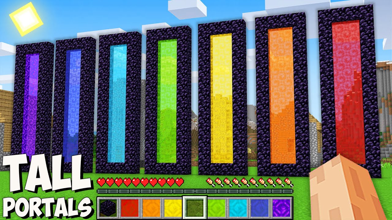 Which TALLEST SECRET PORTAL is BETTER in Minecraft? I found BIGGEST NEW ...