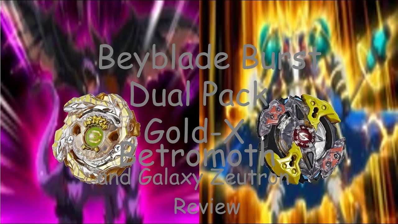 Beyblade Burst Turbo Dual pack Gold-X Betromoth B4 and Galaxy Zeutron ...