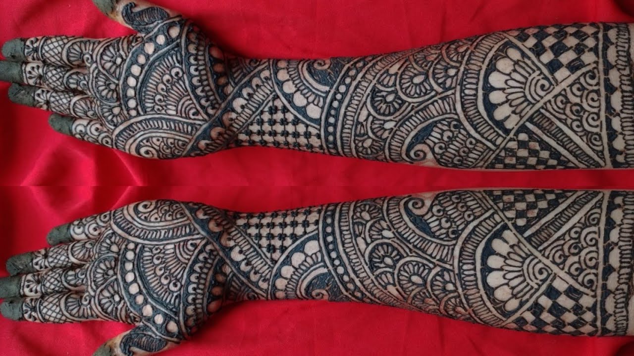 Full Hand Simple mehandi design/Bharwa mehandi design for hands - YouTube