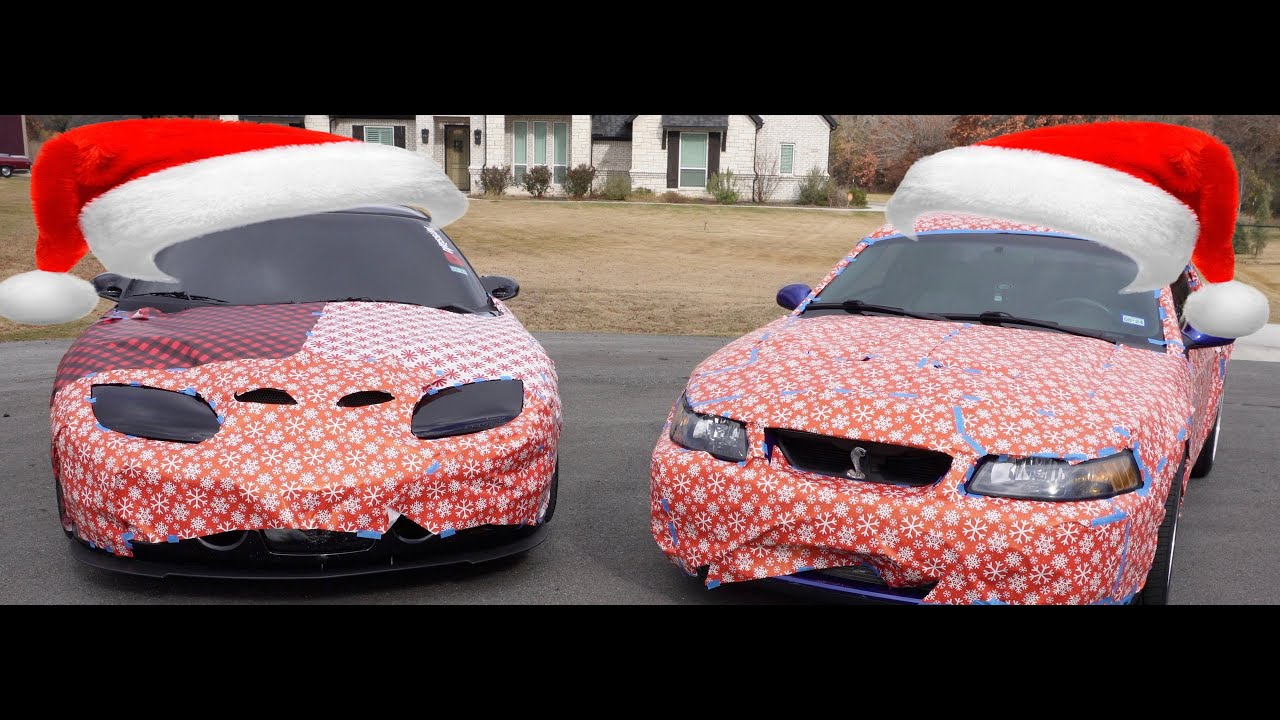 CHRISTMAS WRAPPING OUR CARS AS PRESENTS!! - YouTube
