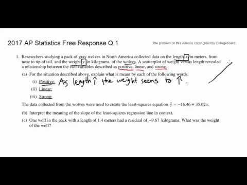 2017 AP Statistics Free Response Question 1 - YouTube