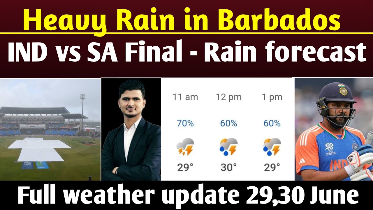 Live from Barbados - India Vs South Africa Weather update - chances of ...