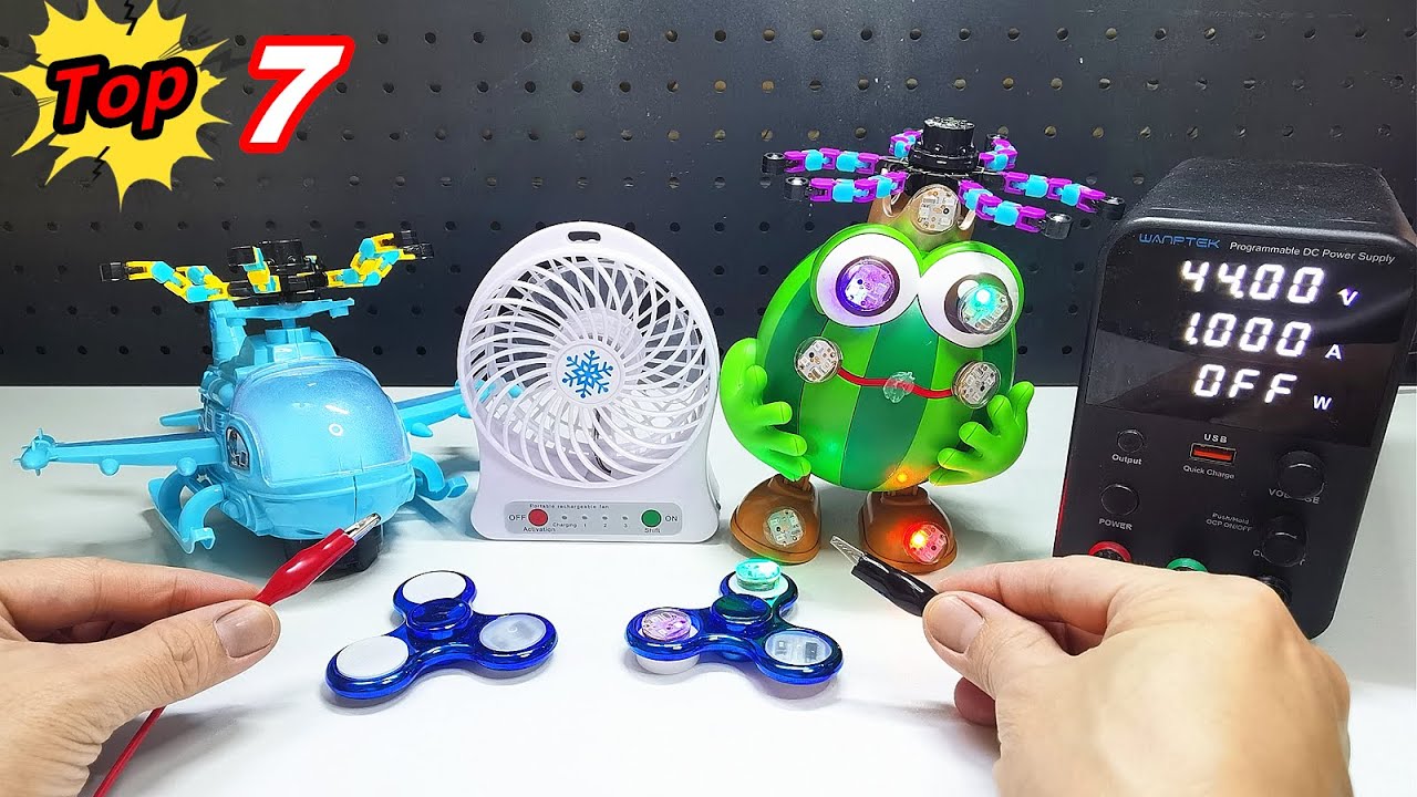 I Applied High Voltage to Modified Spinner Fan and LED Light Collection ...