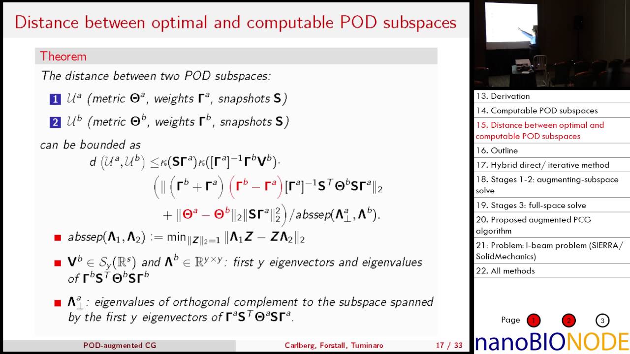 Applying Model Reduction To Krylov Subspace Recycling Kevin Carlberg Youtube