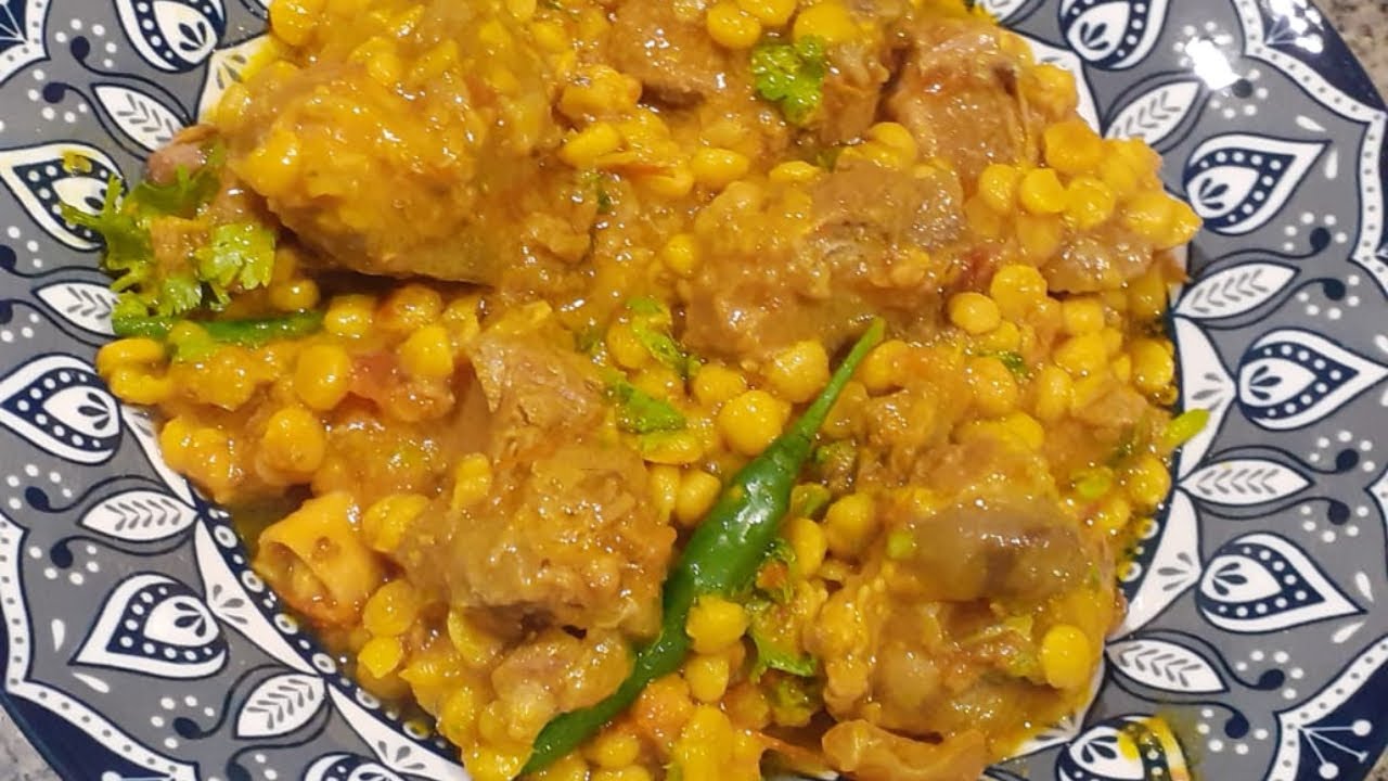 World Best Dal Gosht Recipe !! Best Mutton Dal Of The World In Olive ...