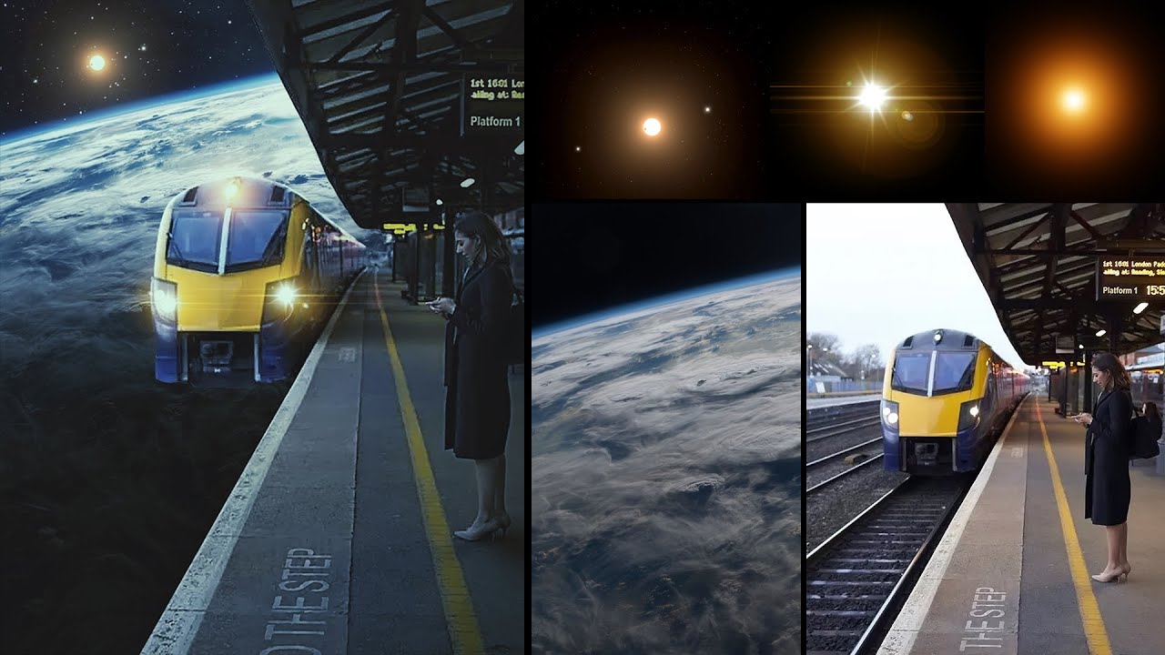 Space Metro Station Photo Manipulation Photoshop Tutorial - YouTube