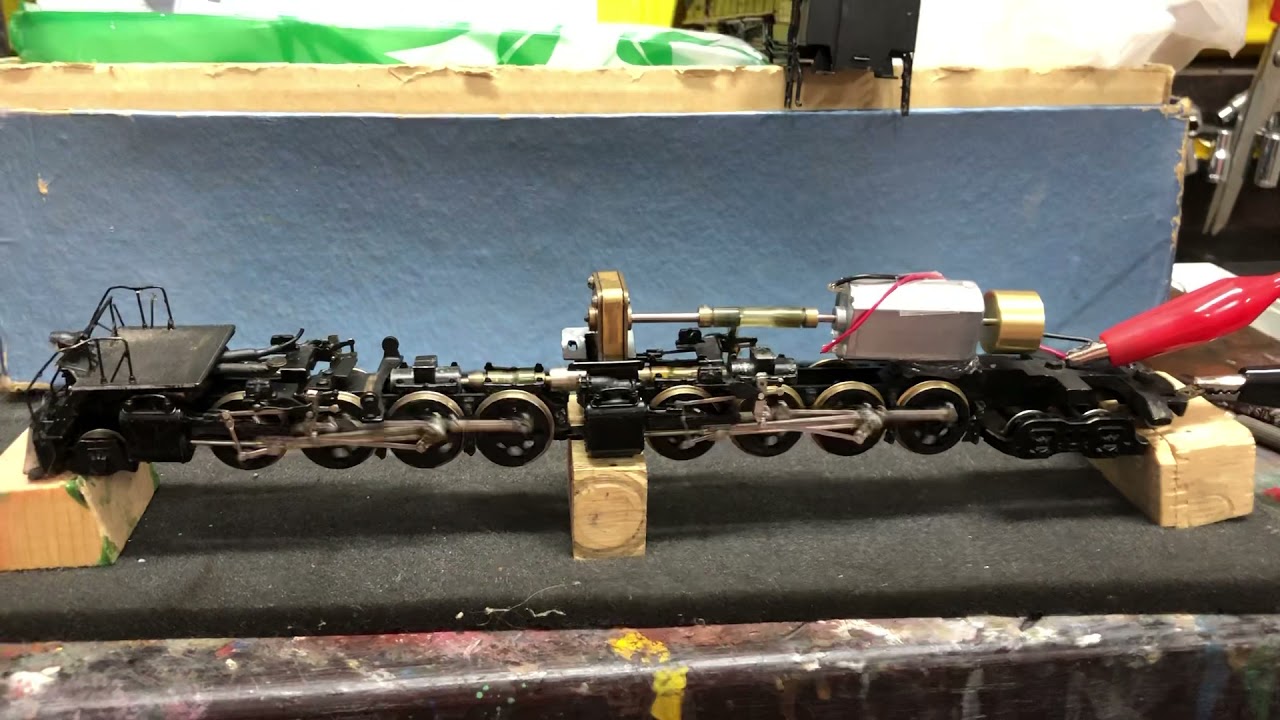 HO scale brass AC-9 with new can motor installed - YouTube