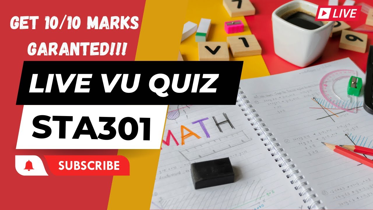 STA301 LIVE VU QUIZ 2 | Get Full Marks Guaranteed💯 ️ | 🔥 Hack 🔒 Quiz ...