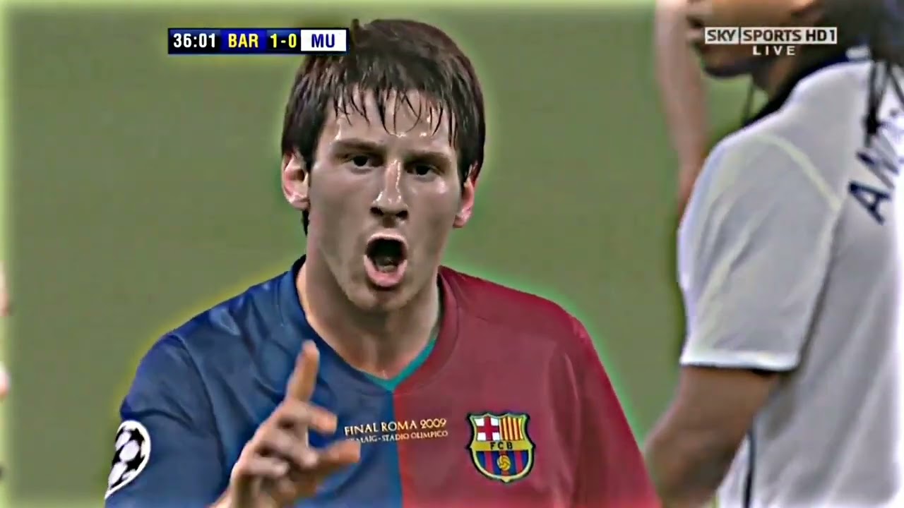 Messi Barcelona Rare Slow Motion Scene vs Manchester Utd | Champions ...