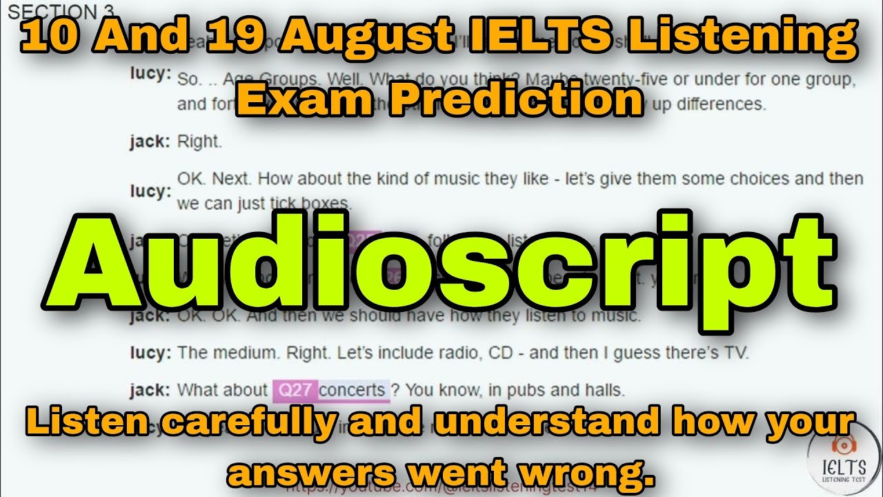 IELTS Listening Audio Script | IMPROVE LISTENING SKILLS | HARD ...