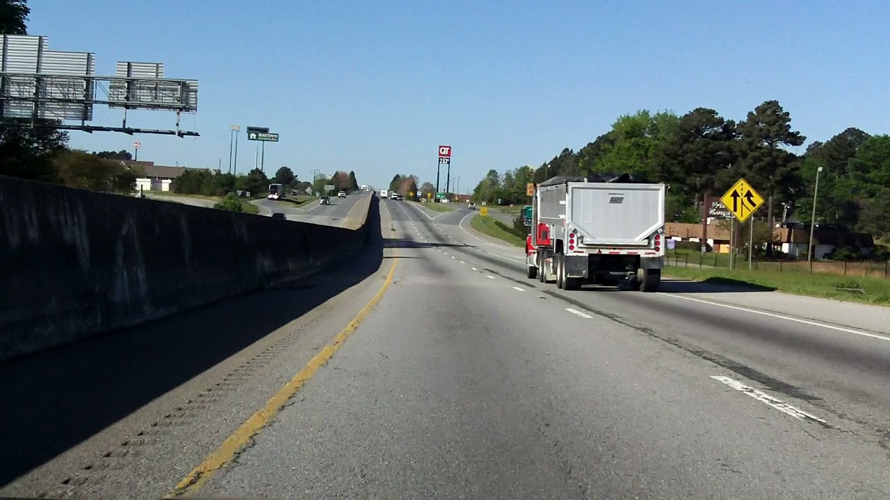 Spartanburg Expressway (Interstate 85 BUSINESS) southbound - YouTube
