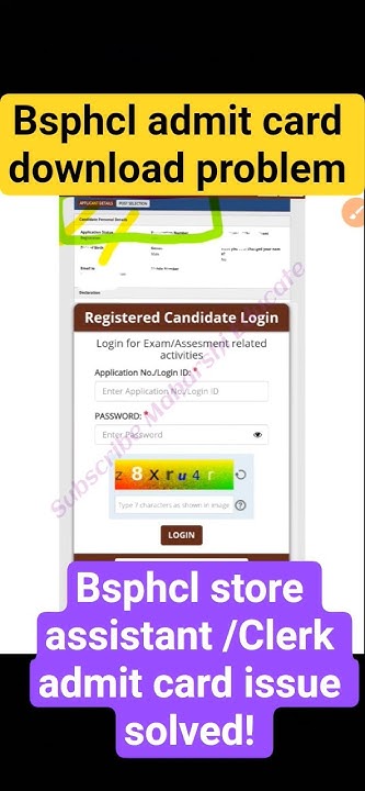Bsphcl Store Assistant & Correspondence Clerk Admit card Out|Bsphcl Exam Date out 2025|Bsphcl ...