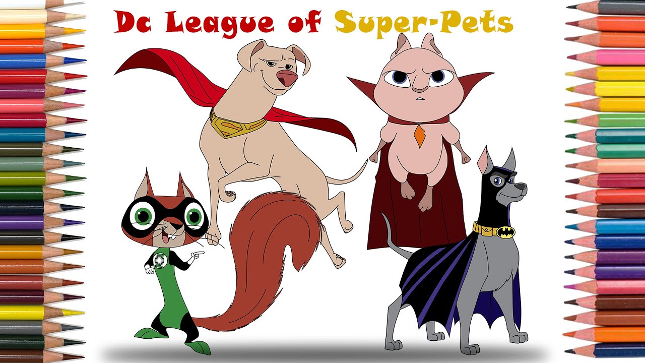 Easy Draw Dc League of Super-Pets Characters - YouTube