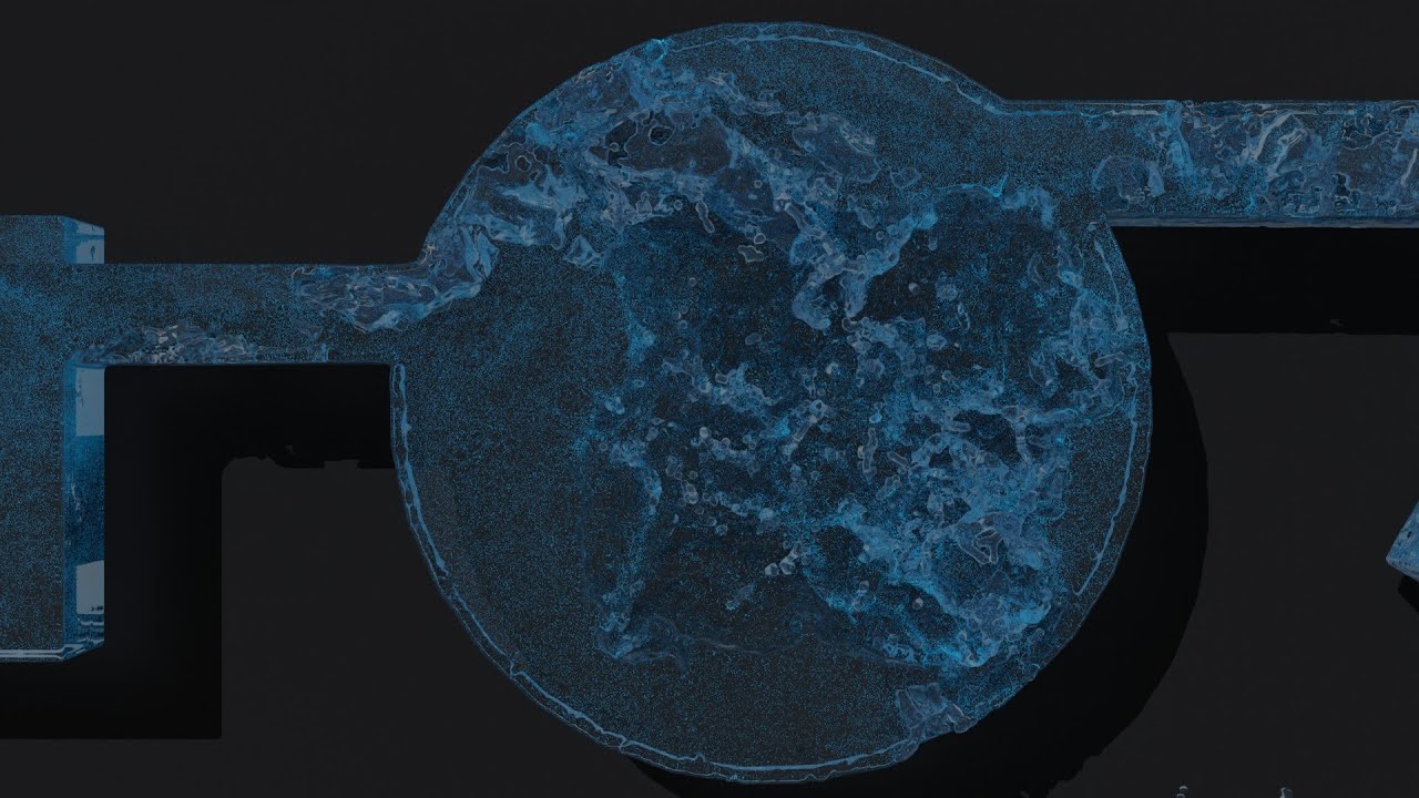 Water simulation in slow motion. FLIP Fluids. Particles. - YouTube