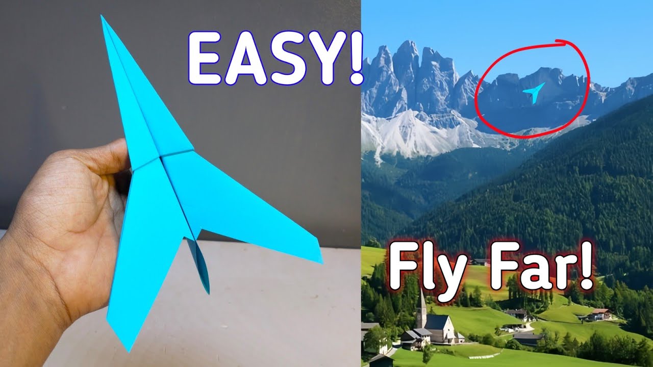 STRONG PAPER AIRPLANE, How to make strong paper airplane that fly far ...
