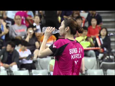Victor Korea Open 2015 | Badminton F M2-WS | Sung Ji Hyun vs Wang Yihan