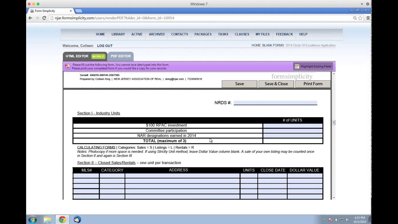 How to Fill Out the Online NJAR Circle of Excellence Application - YouTube
