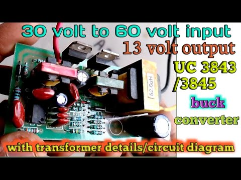 UC3843/3845 buck converter details, with circuit diagram - YouTube