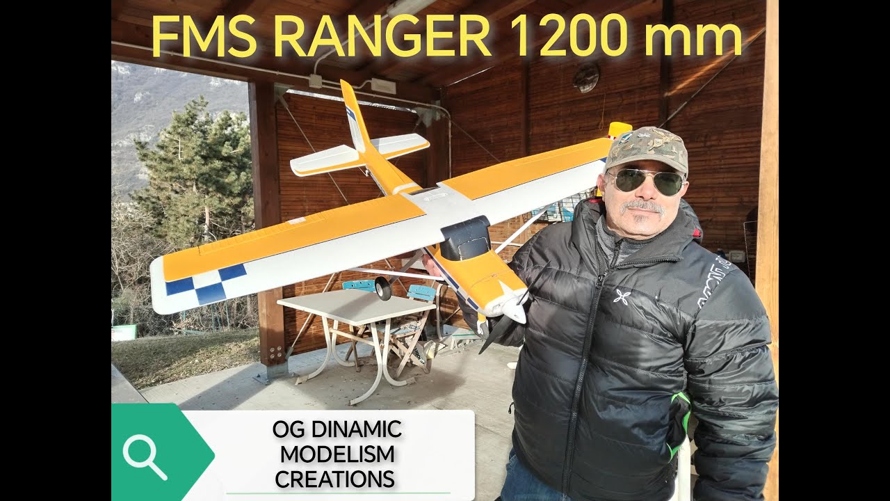 FMS RANGER 1200 : volo senza assistenza del giroscopio. RX & TX di ...