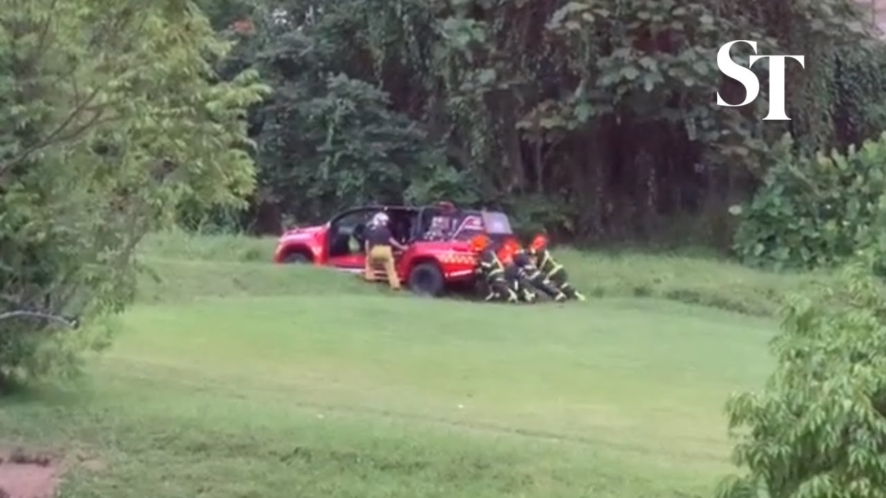 SCDF officers carrying out a rescue operation near the Singapore ...