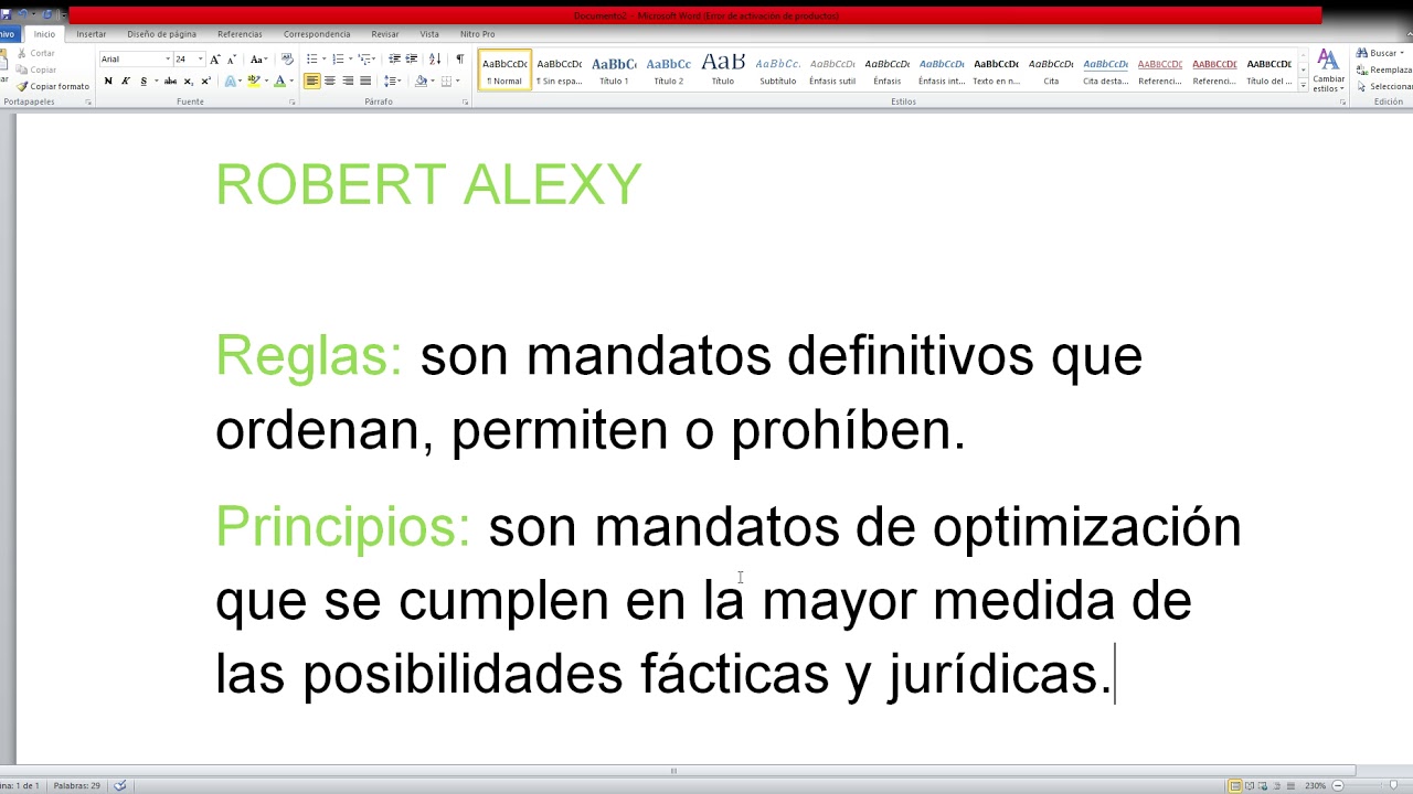 Robert Alexy que son reglas y que son principios en Filosofía del ...