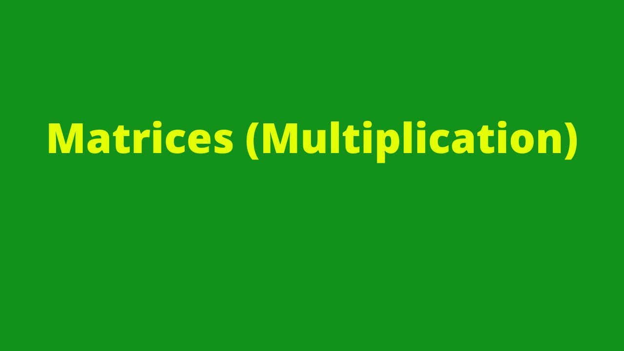 Matrices (Multiplication) 5: Matrices and Vectors: Mathematics: CXC: CSEC Exams: Adobe MathLab ...