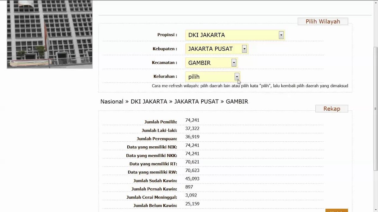 Menampilkan Rekap DP4 Sidalih - YouTube