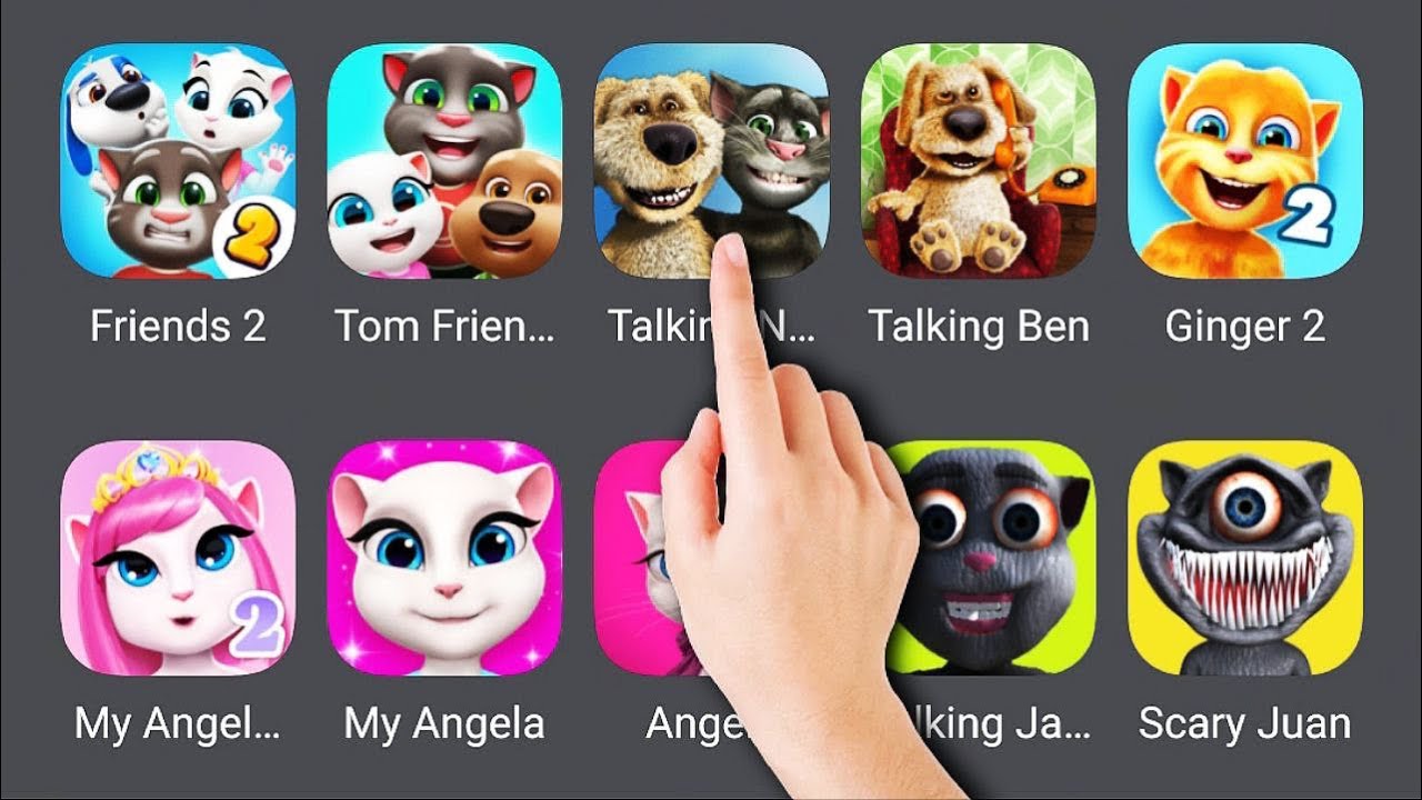 Talking News, Talking Ben, Ginger 2, Scary Juan, Tom Friends, My Angela ...