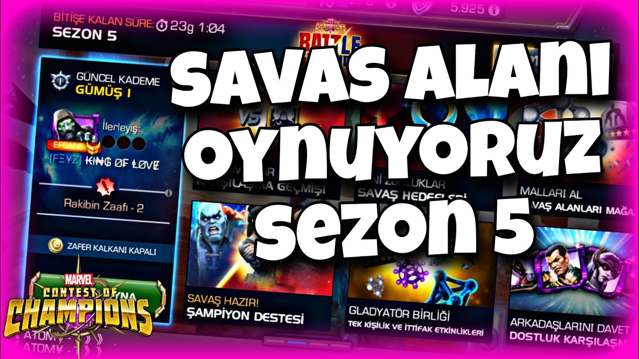 🔴 SAVAS ALANI SEZON 5 OYNUYORUZ | MCOC Marvel Şampiyonlar Turnuvası ...