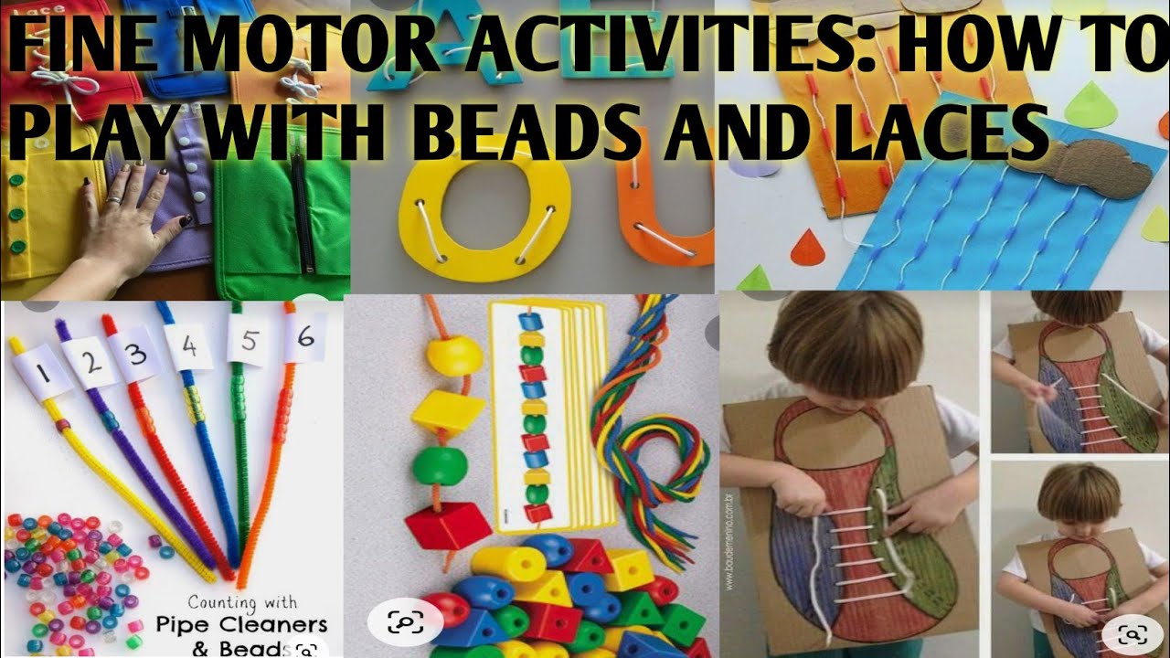 Fine Motor Activities: How To Play With Beads And Laces - YouTube