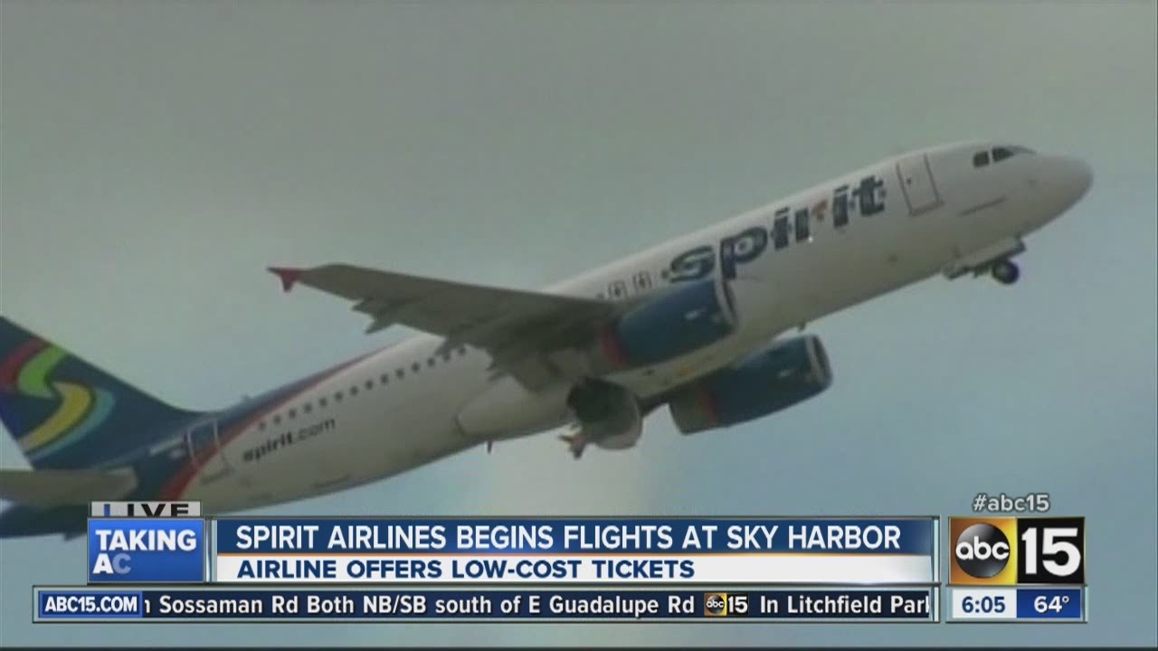 Spirit Airlines begins flights out of Sky Harbor - YouTube
