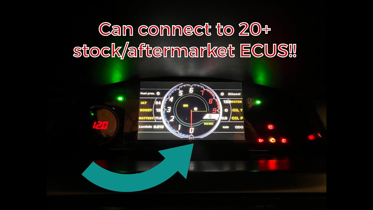 POWER TUNE DIGITAL DASH Installed into a 92-95 Civic - YouTube