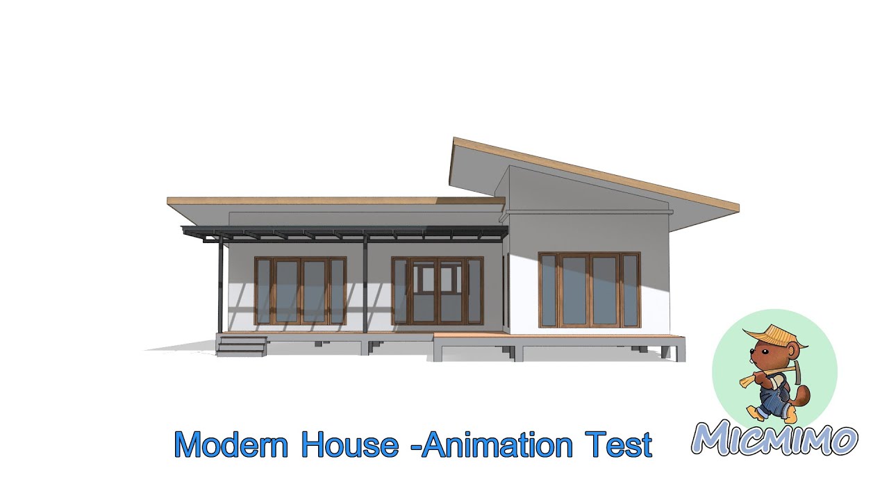 Modern House Animation Test - YouTube