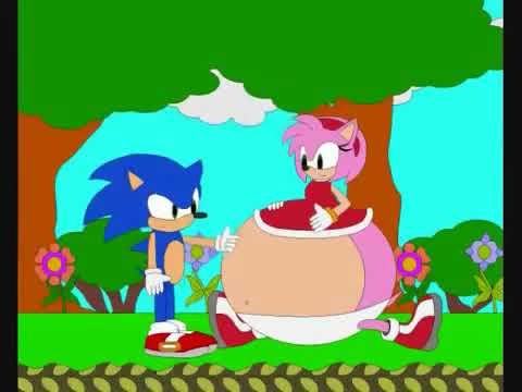 Amy Rose Vore Shadow and he teleport's out of her tummy Slow Version (18+)