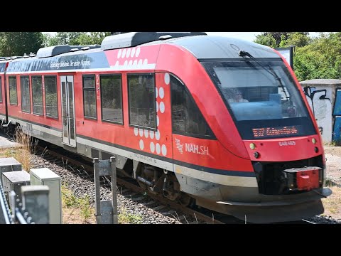 🚆 Triebwagen Lint DB 648 465-2 fährt im Doppel am Bü Saarbrückenstr ...