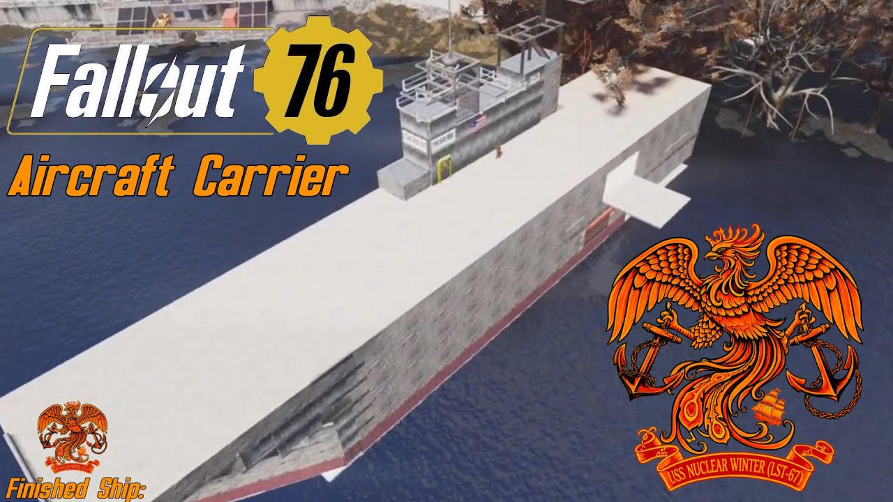 Fallout 76 Aircraft Carrier C.A.M.P. Build. - YouTube