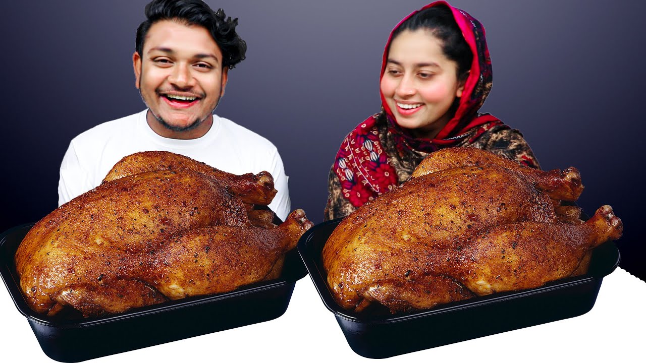 SPICY GRILLED CHICKEN EATING CHALLENGE | whole chicken eating | Hungry ...