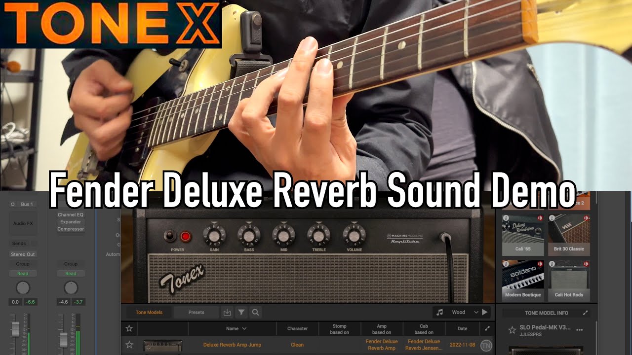 "Beautiful Clean Sound" TONEX Fender Deluxe Reverb Sound Demo - YouTube