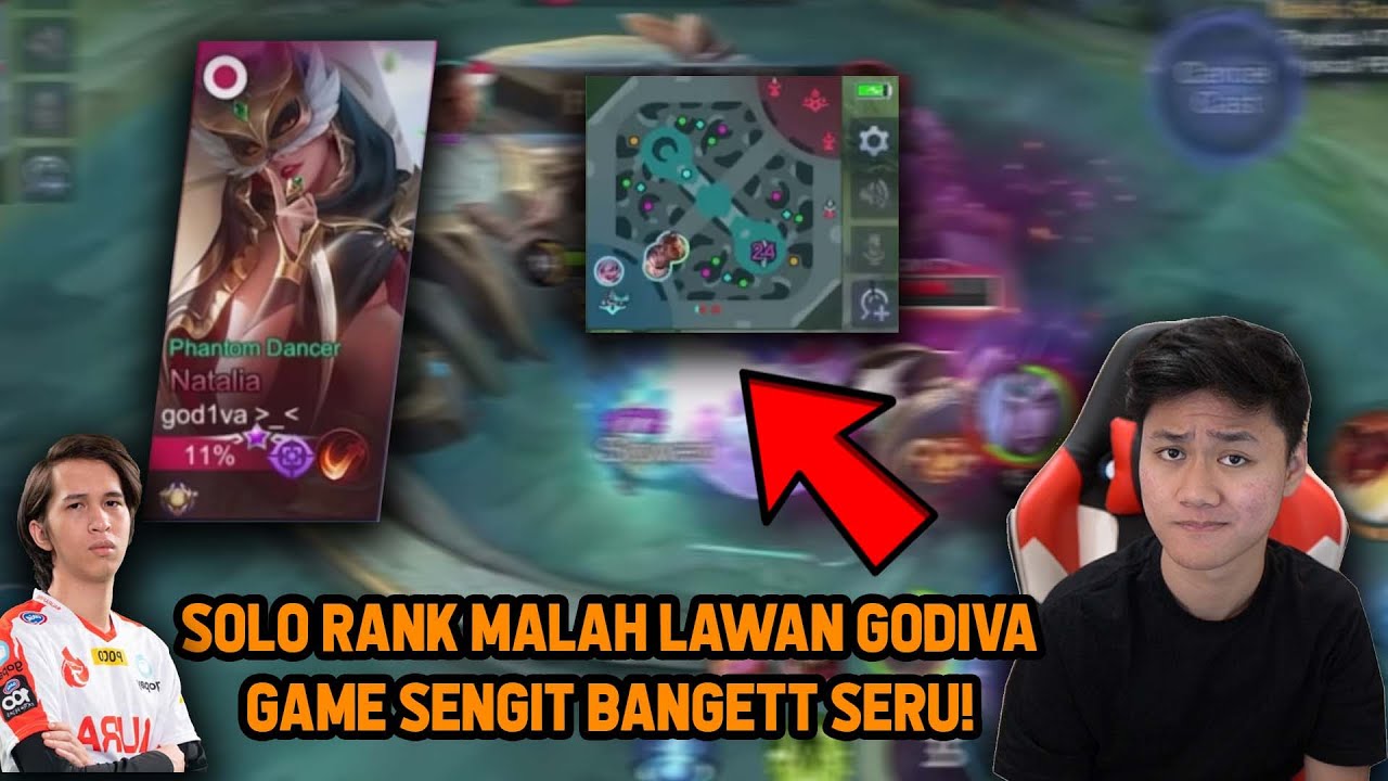MAIN SOLO RANKED LAWAN GODIVA GAME NYA SERU! PUBLIK COKLAT SEMUA BAKU ...