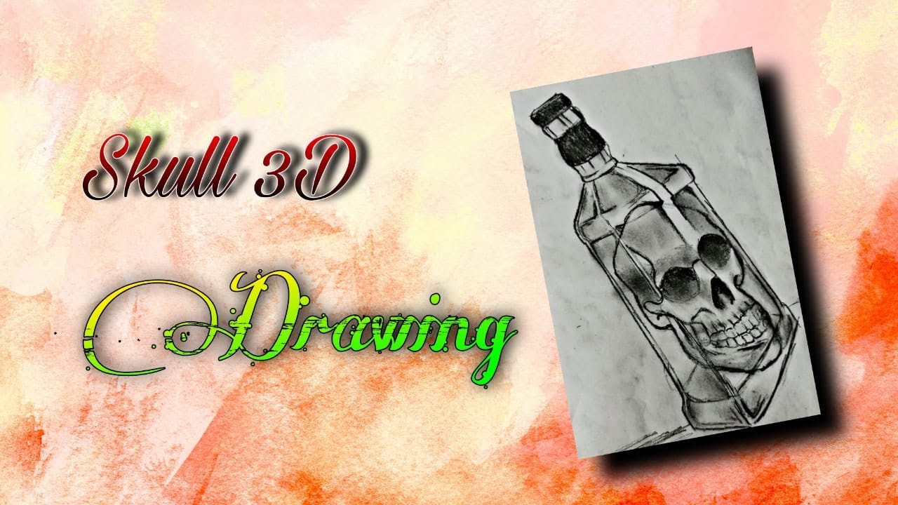 skull 💀 3D drawing #@Dileep Art's - YouTube