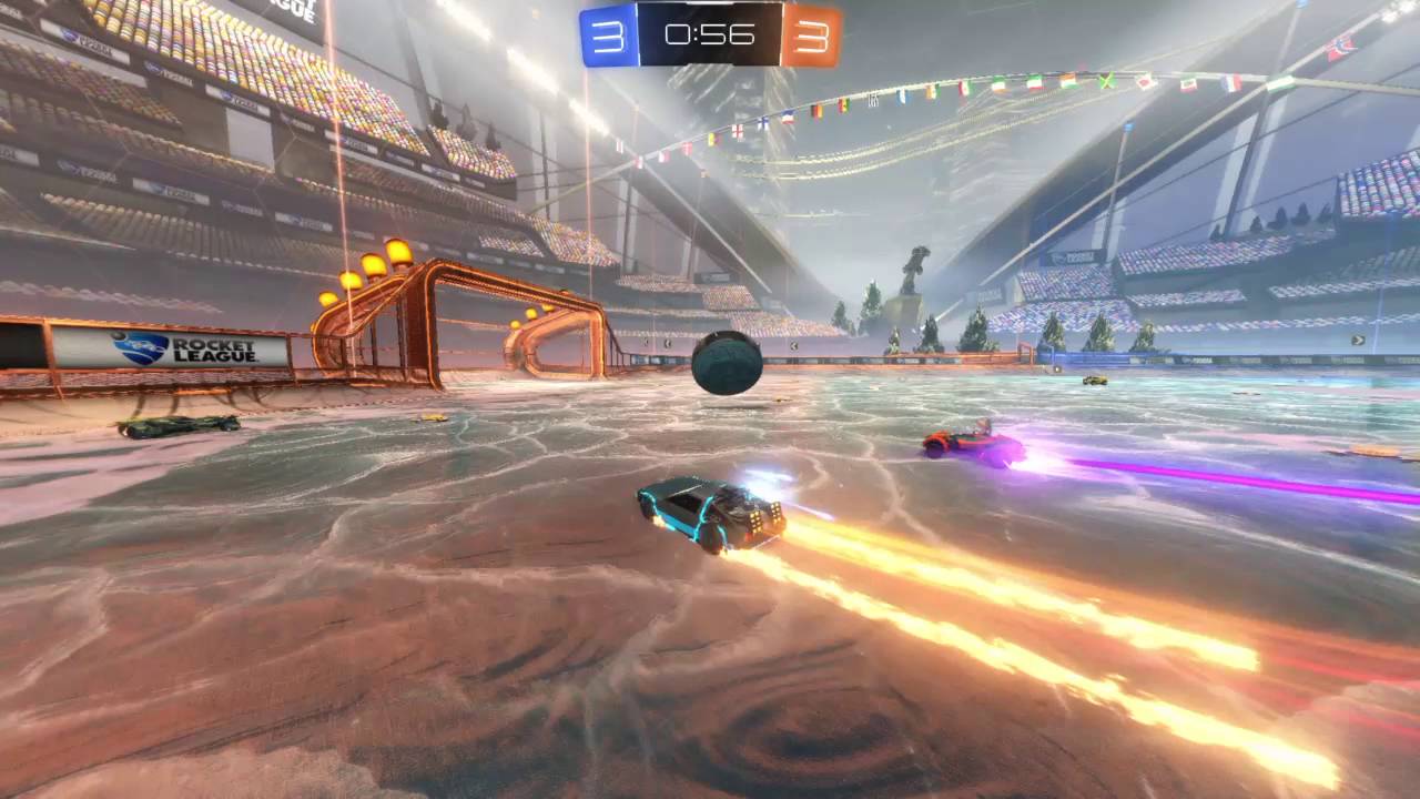 Rocket League® - Ice Hockey Air Goal - YouTube