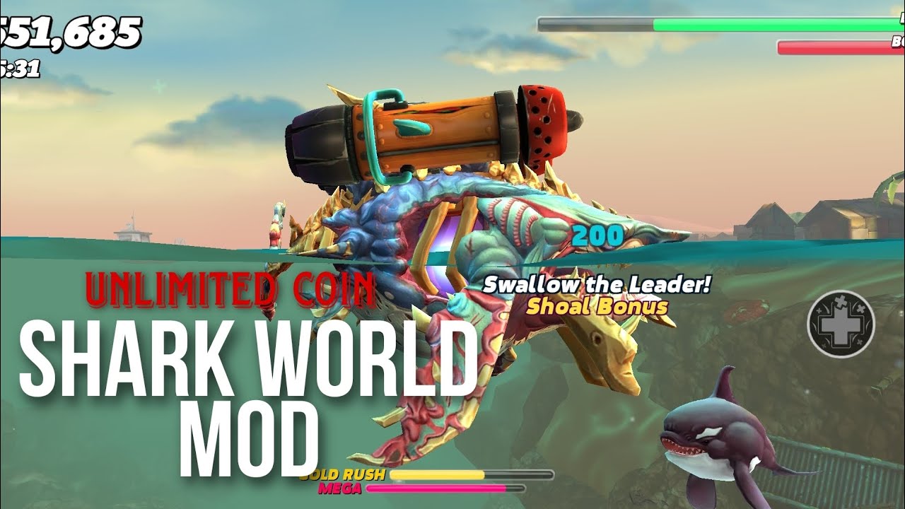 SHARK WORLD MOD UNLIMITED COIN || HUNGRY SHARK - YouTube