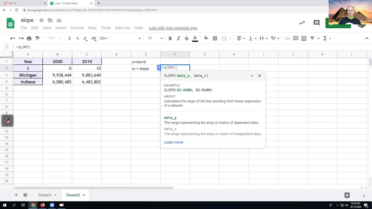 quant lit 2 spreadsheet line - YouTube