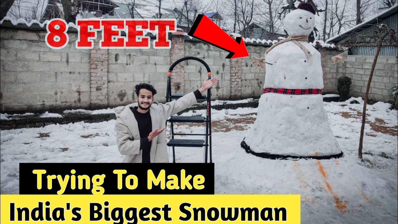 We Made India's Biggest Snowman Challenge 😱☃️ - YouTube