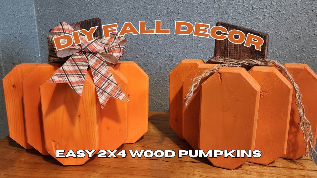 DIY Fall Decor with 2x4 Pumpkins - YouTube