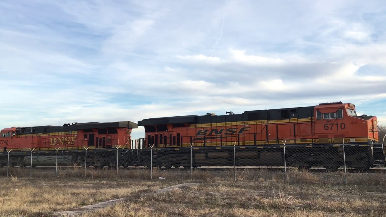 BNSF with Texas Sunset background - YouTube