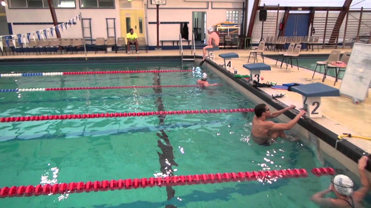 Natation pour tous, le départ en dos - YouTube